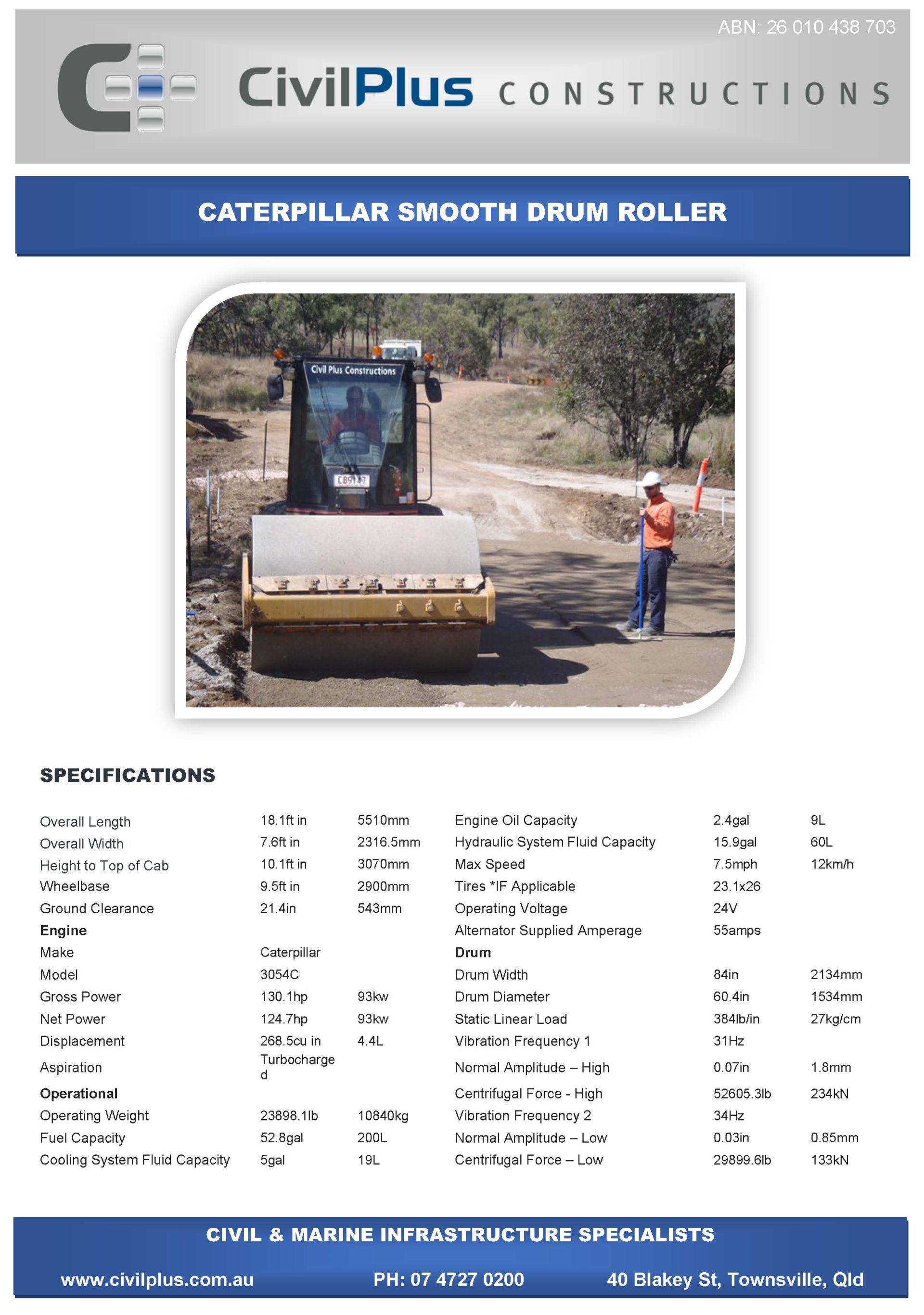 Plant Hire - CivilPlus Constructions Pty. Ltd